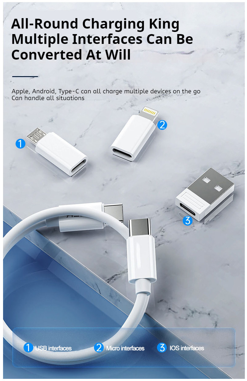 5in1 Portable Multifunctional Data Cable Storage Box 60W Fast Charging ...