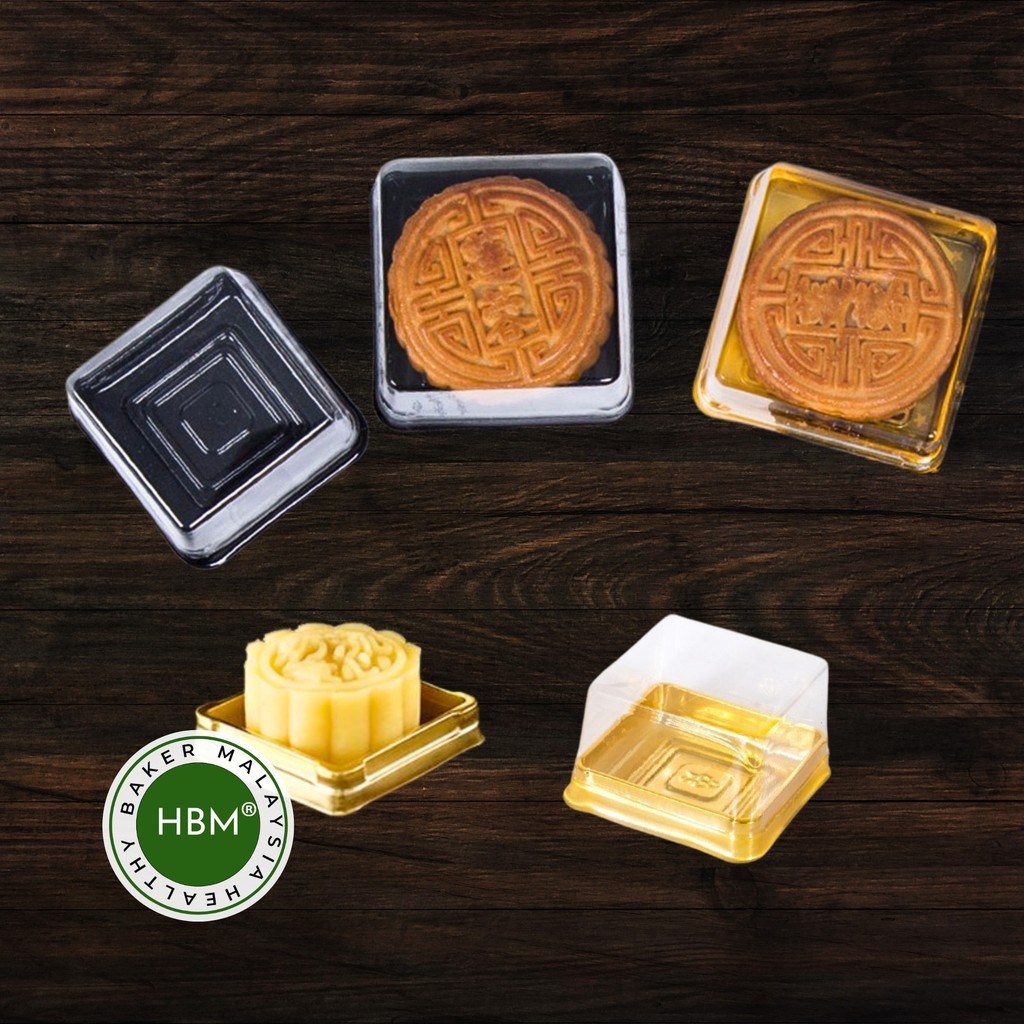 Plastic Mooncake Tray Box with Transparent Lid / 1 Cavity 50G/63G/100G ...