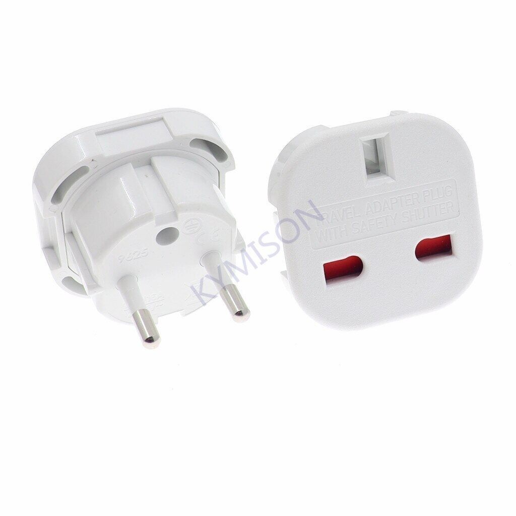 UK to EU Plug Converter 10A/16A 240V AC Power Adapter Charger Euro ...