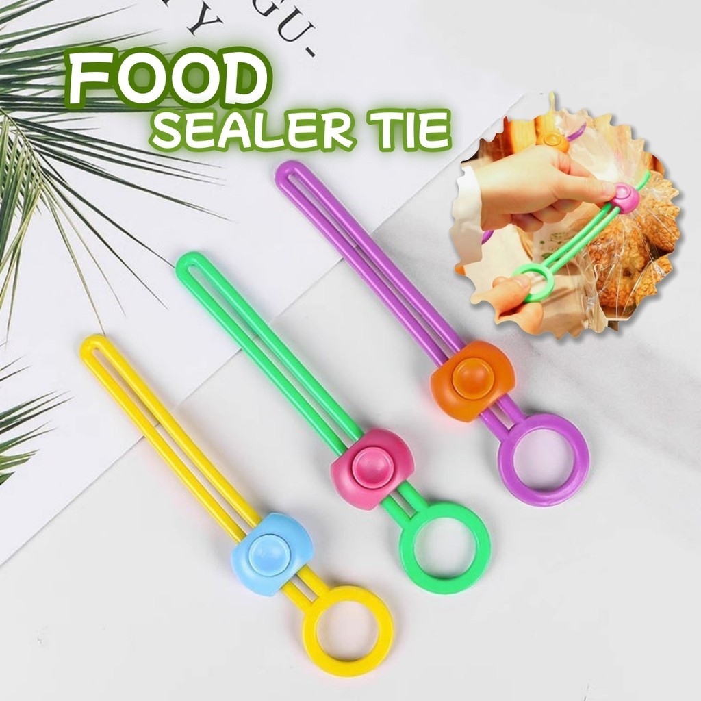 (1 PCS)Food Sealer Tie Colourful Press Cable Tie Multifunction Storage ...