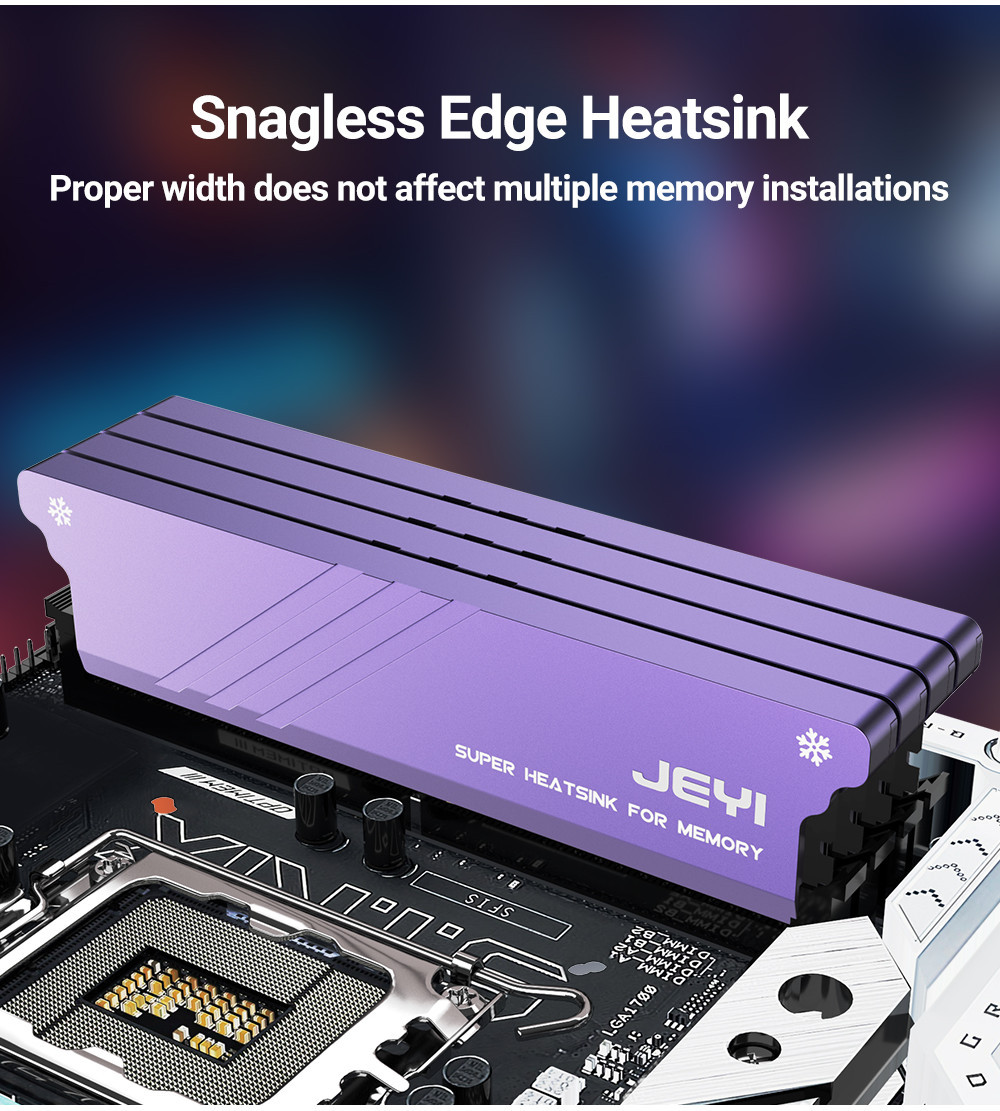JEYI Memory RAM Heatsink With Thermal Pads, Desktop RAM Cooler DDR Radiation Dissipate for PC ...