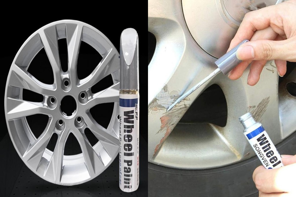 [Ma] Rim Scratch Touch-up Wheel Touch-up Pen Easy-to-use Gloss Black ...