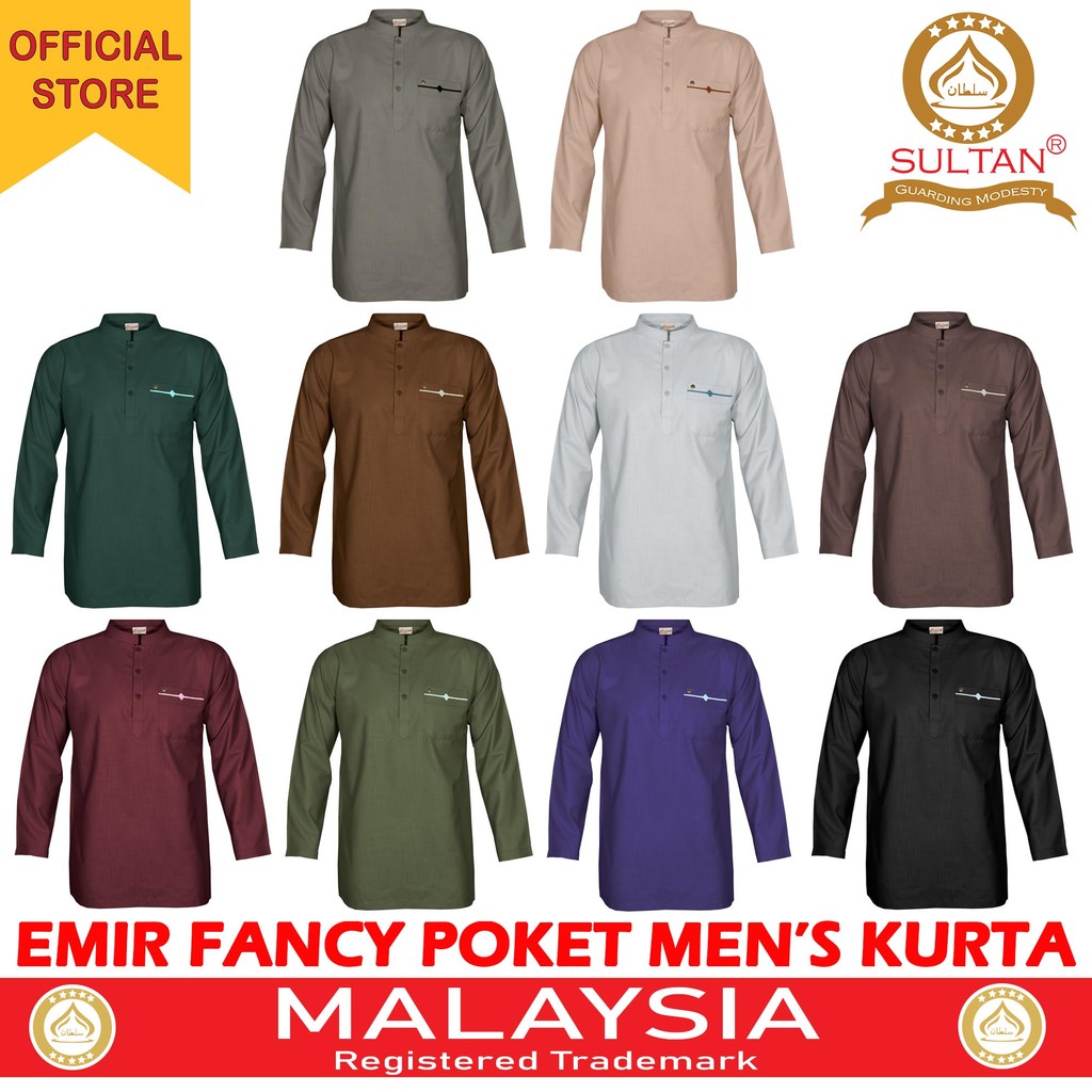 SULTAN KURTA - FANCY EMIR - COLLAR NECK / FULL SLEEVE | Shopee Malaysia