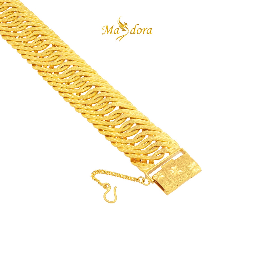 MASDORA 916 Gold Bracelet Rantai Tangan Emas ~ Lipan Kait 4 Hollow ...