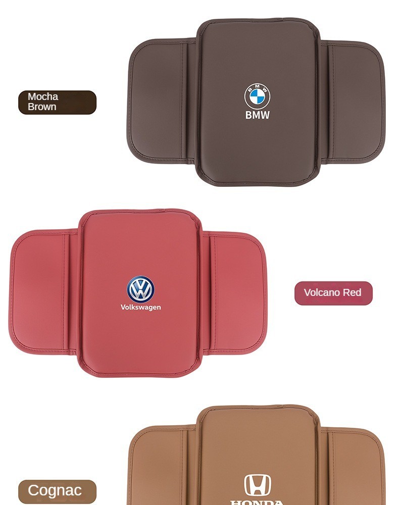 Mini Car Armrest Box Pad Leather Arm Rest Protection Cushion Cover For ...