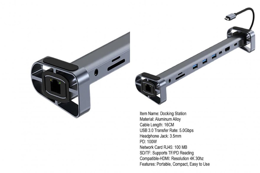 3.5mm Headphone Jack Hub 10-in-1 Usb 3.0 Docking Station Hub Adapter ...