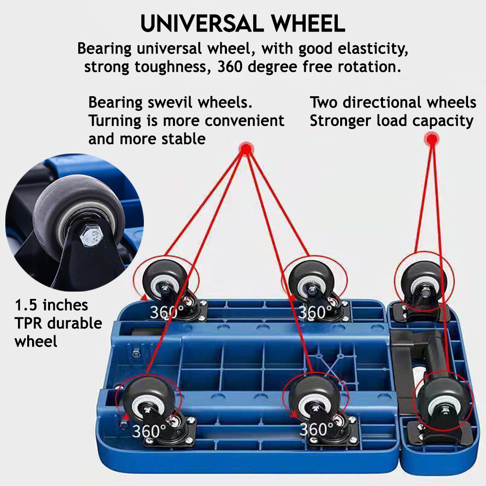 [200KG] Borong365 Foldable Trolley Portable Hand Truck Troli Berlipat ...