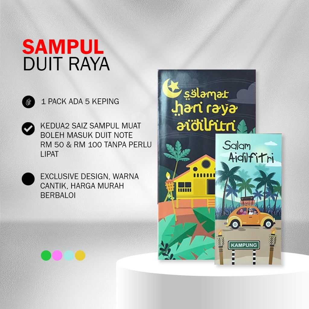(5pcs/Pek) Sampul Duit Raya SELAMAT HARI RAYA AIDILFITRI Ramadan Sampul ...