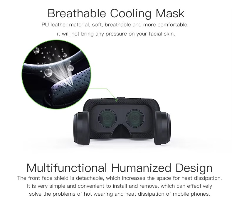 Shinecon G04EA VR virtual reality 3D glasses large screen mobile phone ...