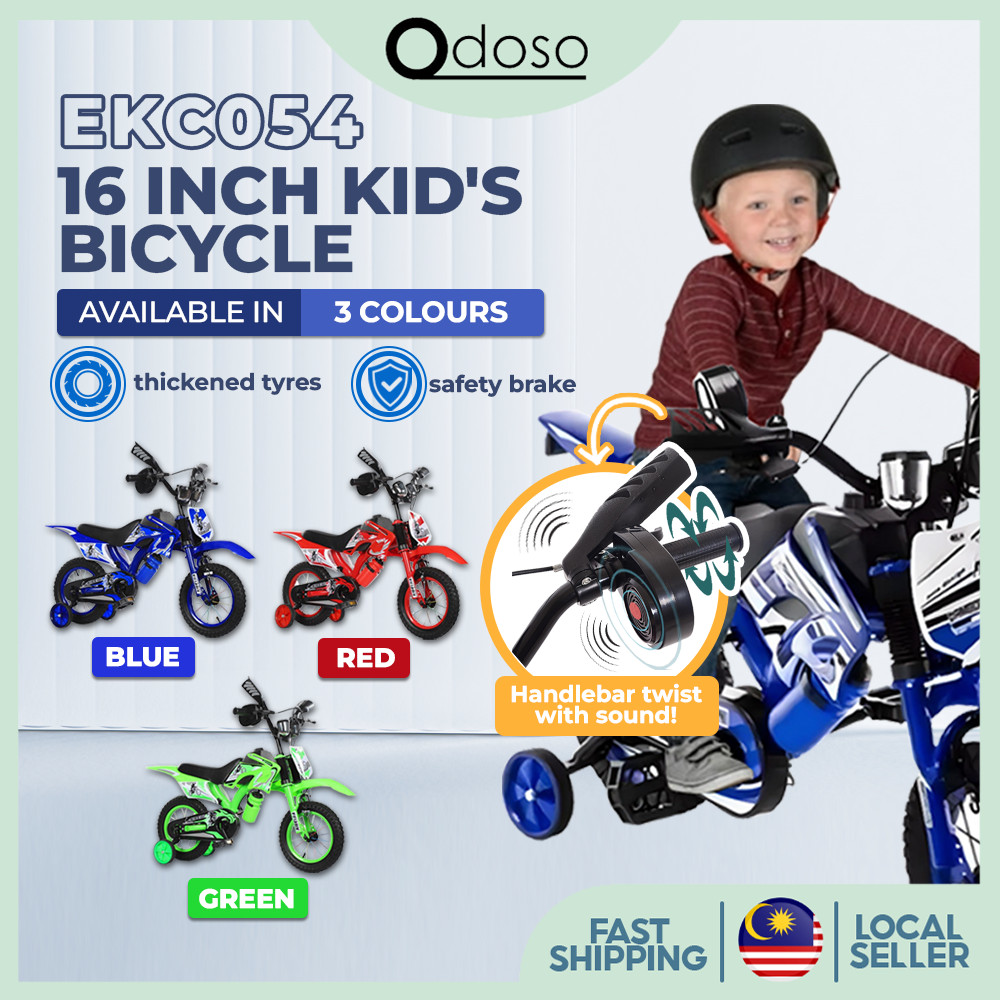 Odoso【Mountain Bike Design】16 Inch Basikal Children's Bicycle Kids ...