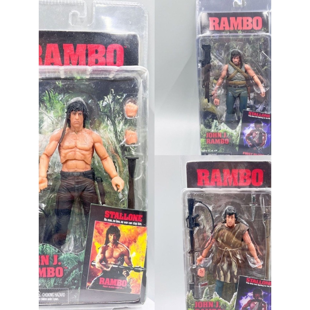 NECA Movie First Blood Rambo Battle Edition Survival Edition Stallone 7 ...