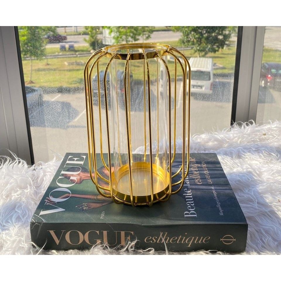 Berlin Gold Vase Nordic Hari Raya Decoration 2025 Pasu Bunga Gold ...