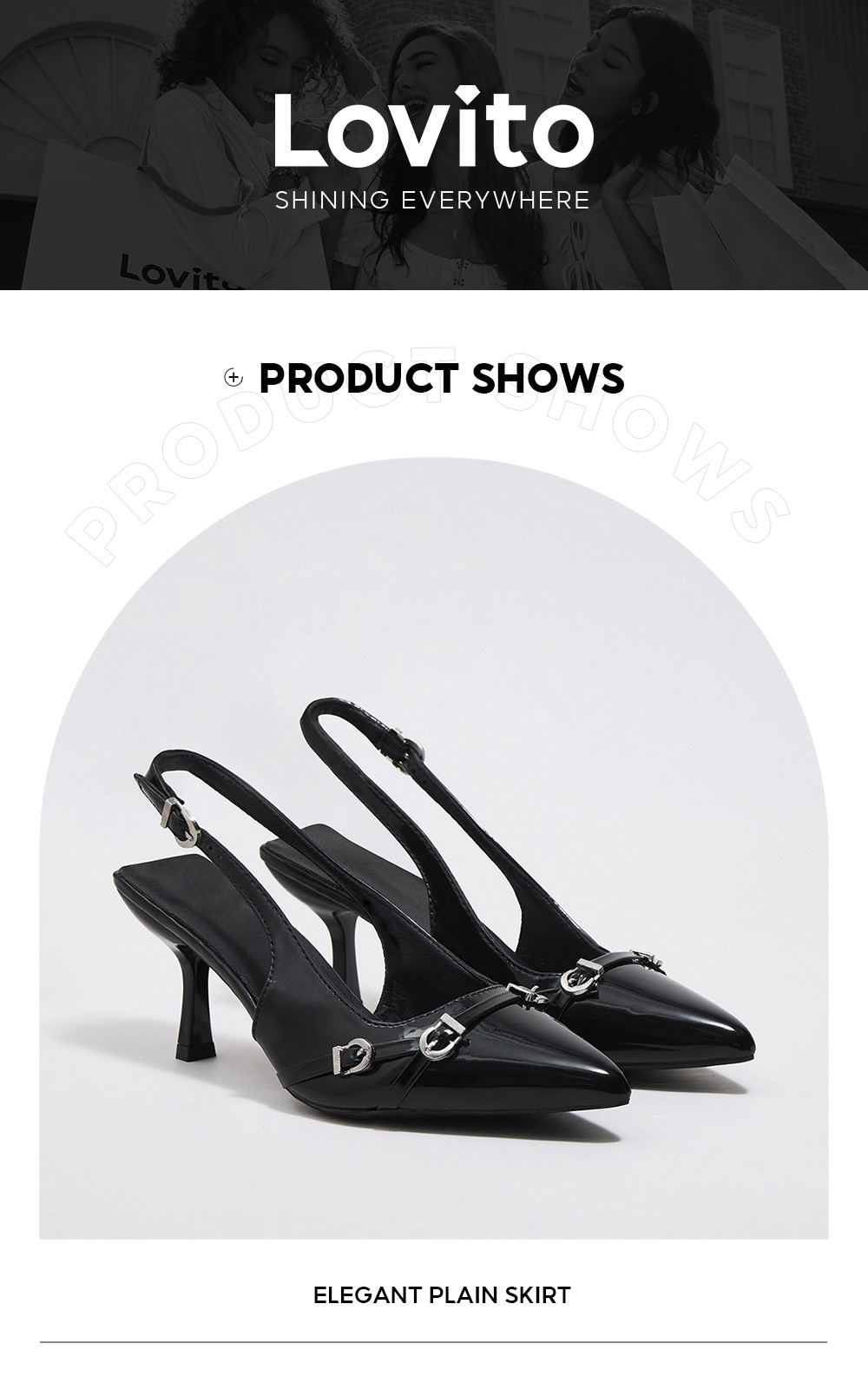 Lovito Elegant Heels Plain Metal Pointed Tip Heelsballet Silver Super ...