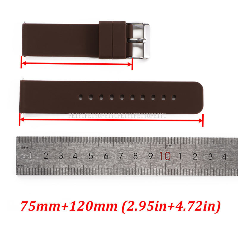 Soft Rubber Watch Band Quick Release Silicone Watch Strap 14mm 16mm ...