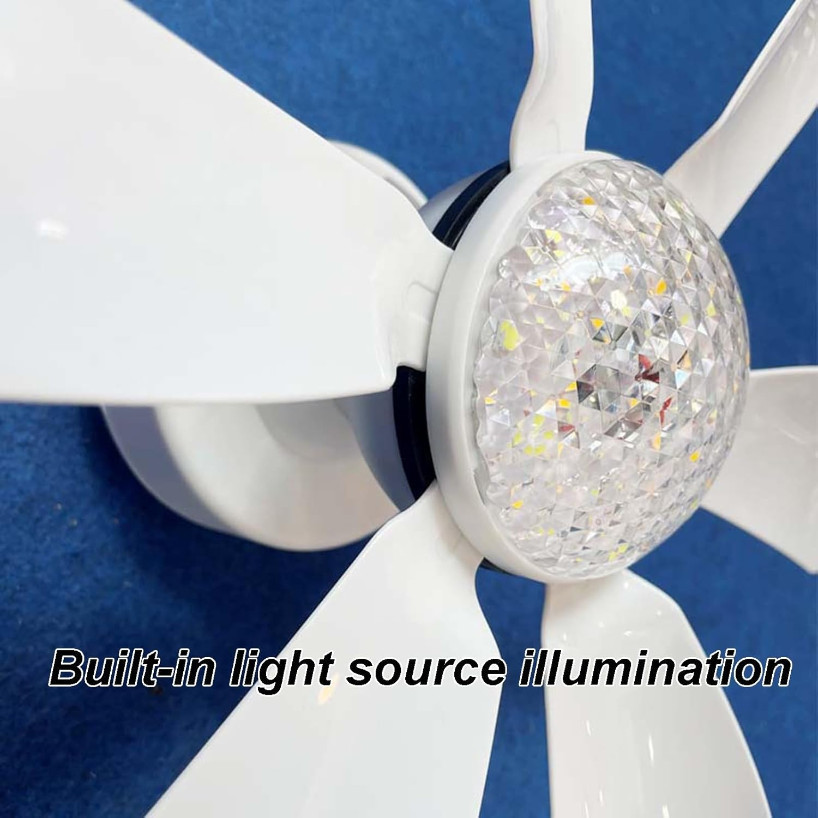 Solar Ceiling Fan with Light with Remote Control 3-Color LED Lighting ...