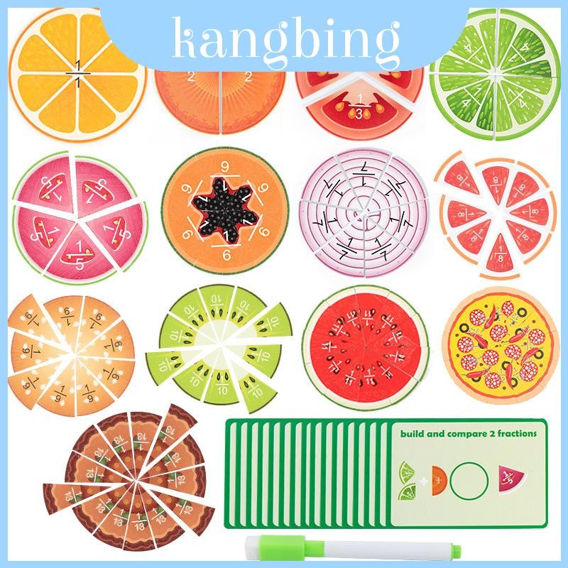 Manipulative Fruit Math Fraction Board For Kids Educational Cognitive ...