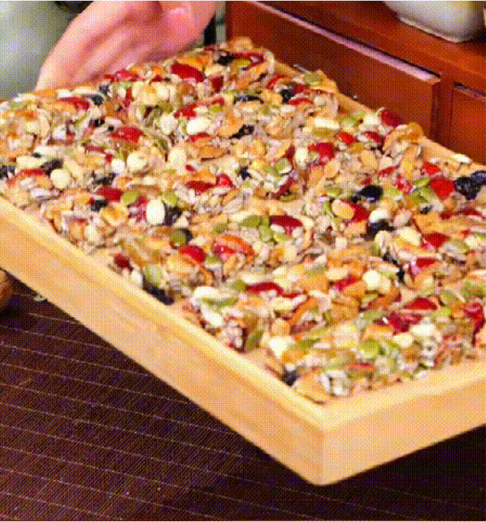 【Ship In 24h】Mixed Nut Eight Treasure Handmade Quilted Cake手工切糕巴旦木瓜子坚果酥营养健康 Cut Cake Purely Hand ...