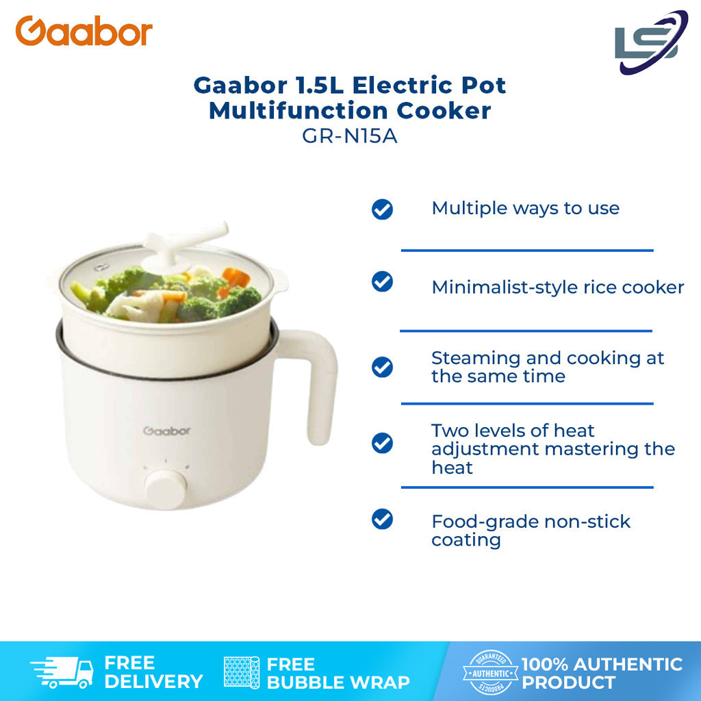 Gaabor 1.5L Electric Pot Multifunction Cooker GR-N15A | Multiple ways ...