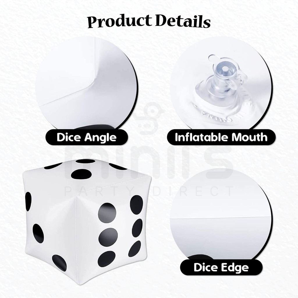 MINIIS Inflatable Dice TikTok Game Dice Fun Large Set 30cm Plastic Dice ...