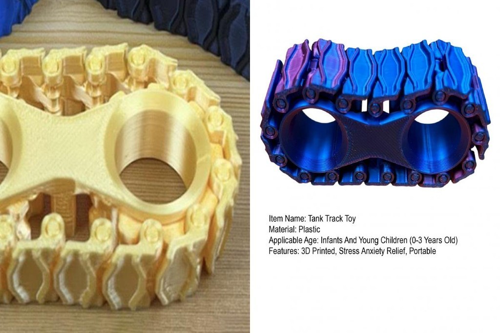 Tank Track Fidget Gyroscope Tank Track Fidget Toy Rotatable Tank Track ...