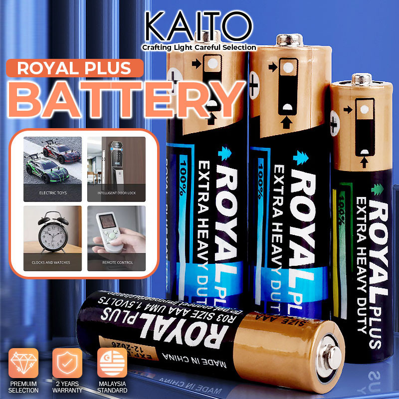 AA/AAA ROYAL PLUS Battery Legit Original Bateri EXTRA HEAVY DUTY For ...