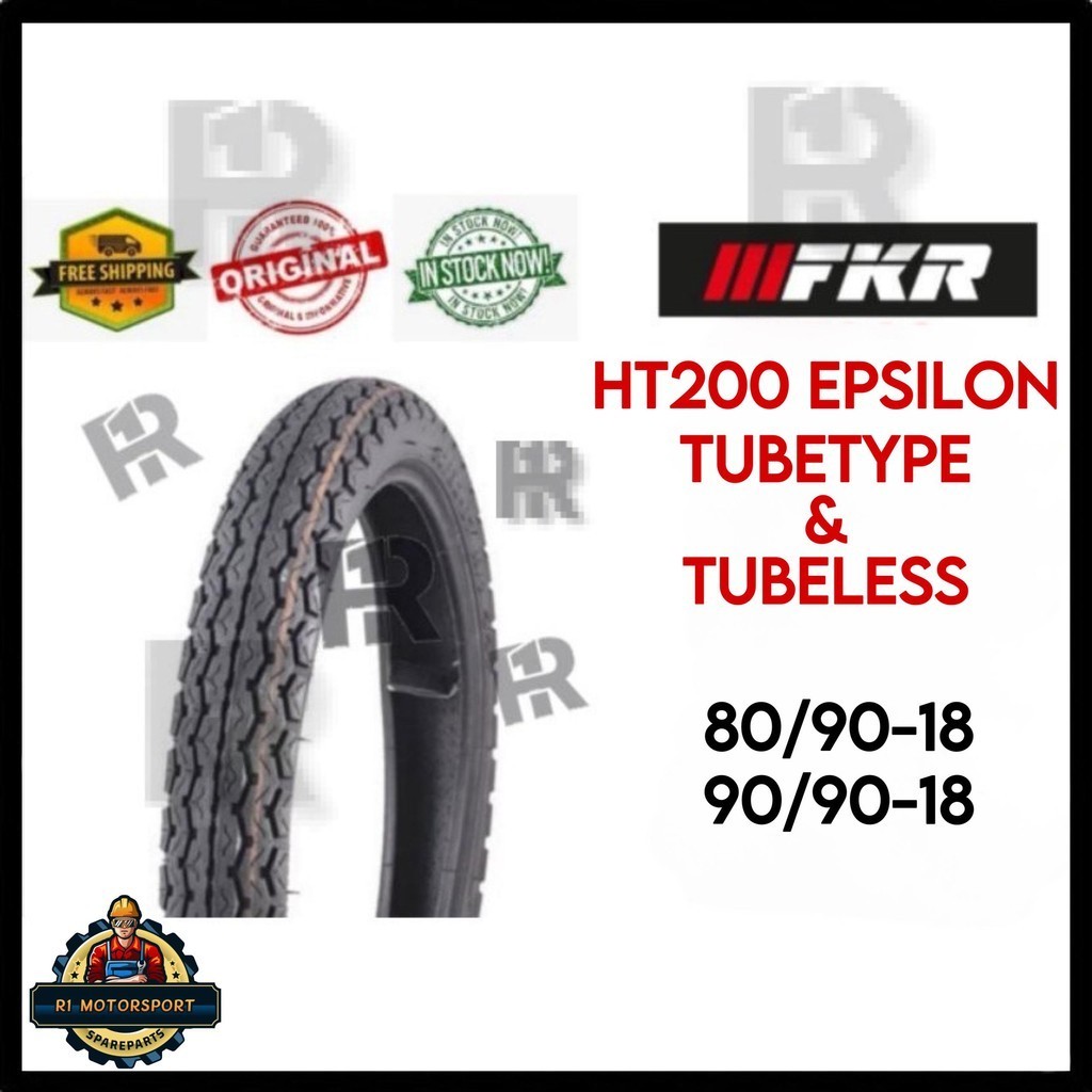 [FKR] TT100 Bunga Dunlop HT200 TubeType TubeLess 80/90-18 90/90-18 RXZ ...