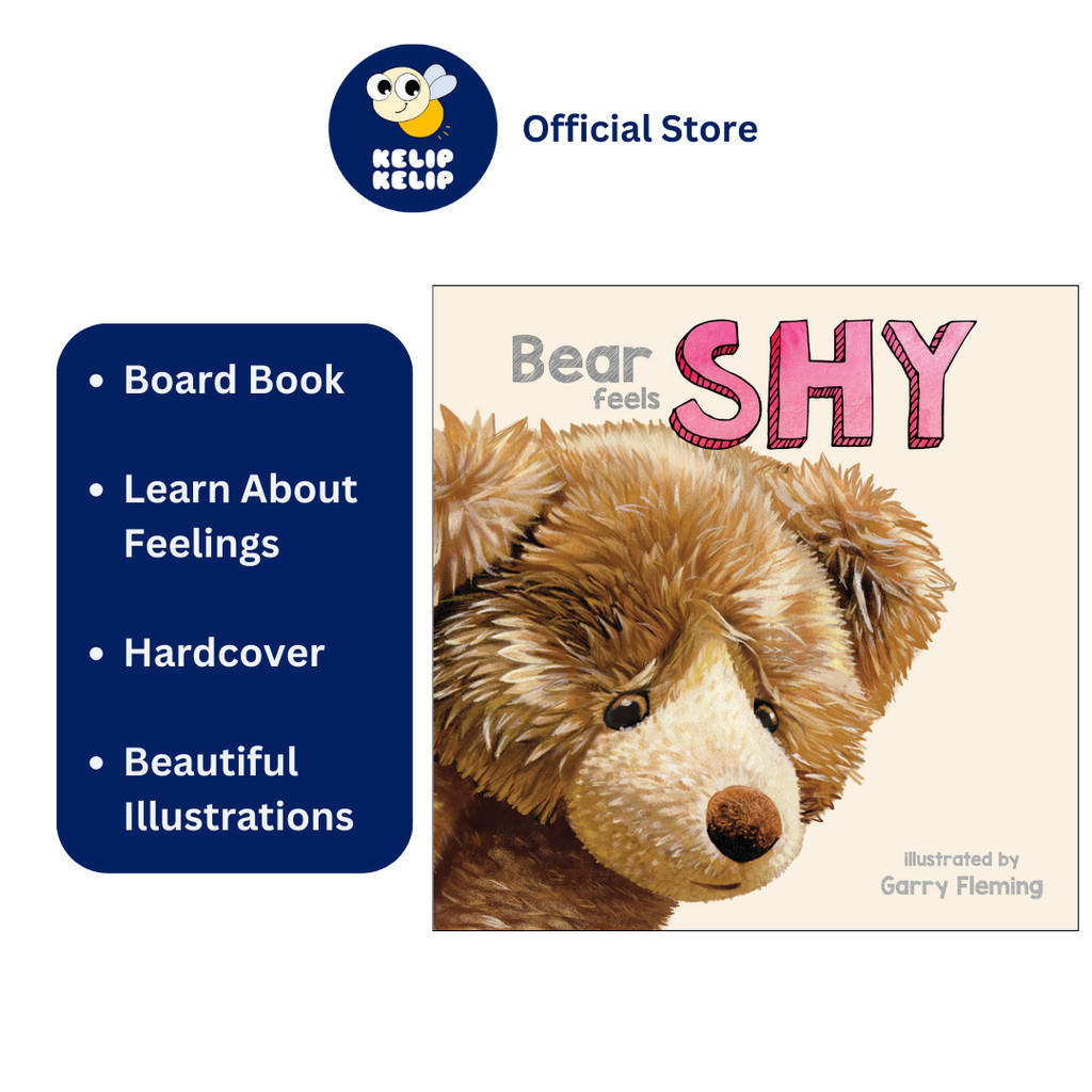 Bear Feels Shy Board Book For Kids To Learn Feelings With Beautiful ...