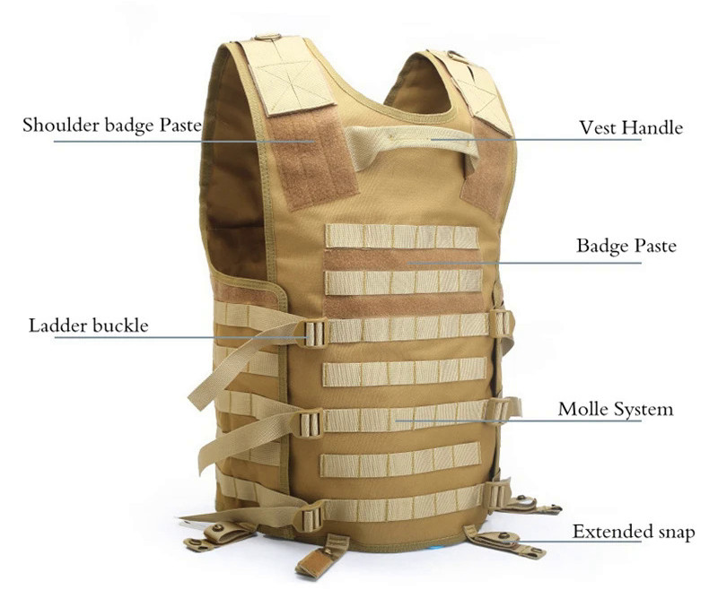 New Men's Molle Tactical Vest Hunting Gear Load Carrier Vest Sport ...