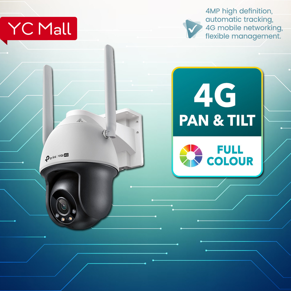 TP-Link 4G SIM Card 4MP CCTV Camera Outdoor IP66 Waterproof Pan Tilt ...