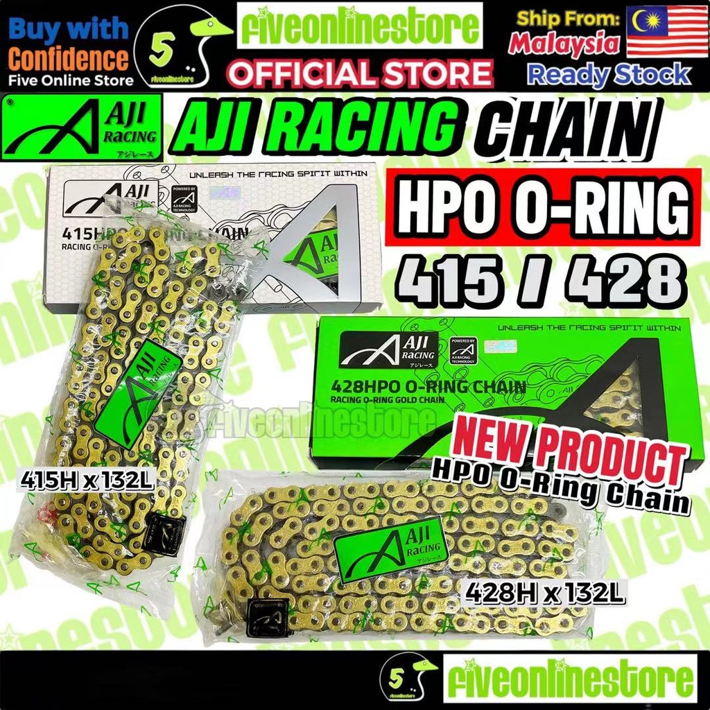 AJI Racing Rantai Motor ORIGINAL 415H / 428H HPO O-Ring Chain Gold ...