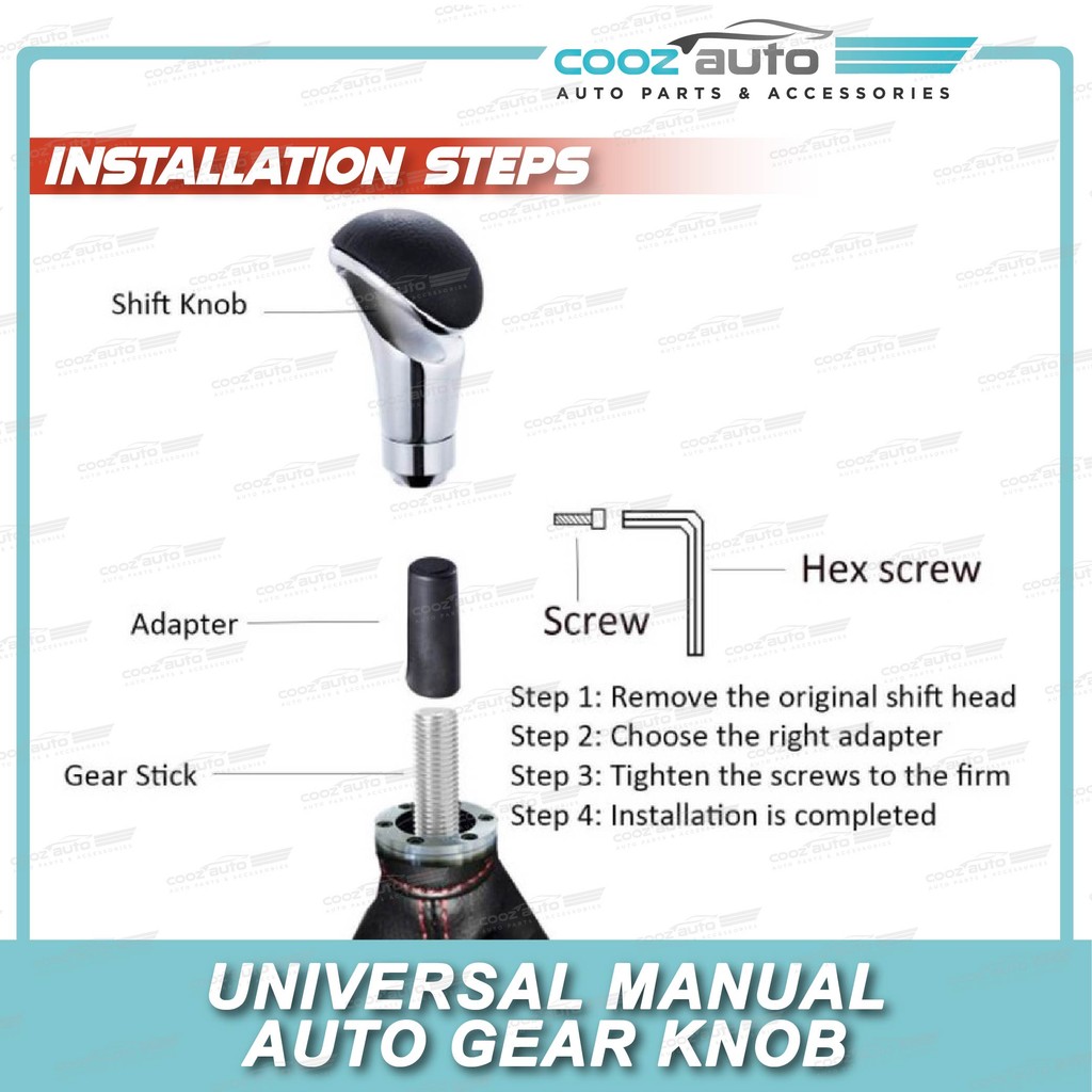 Universal Car Perodua Myvi Alza Axia Proton Saga Gear Shift Knob Auto ...