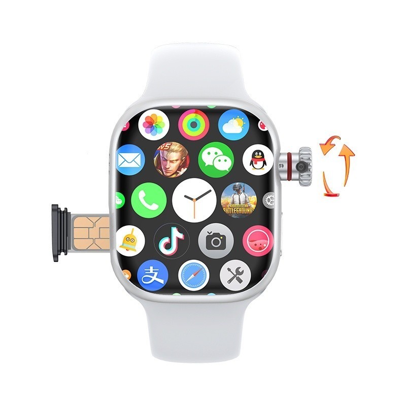 2024 New Smart Watch With Sim Slot And WIFI CD99 Rotating Camera 4G ...