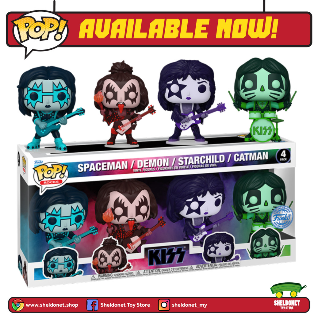 Funko Pop! Rocks: KISS - Color Spotlight (4-Pack) | Shopee Malaysia