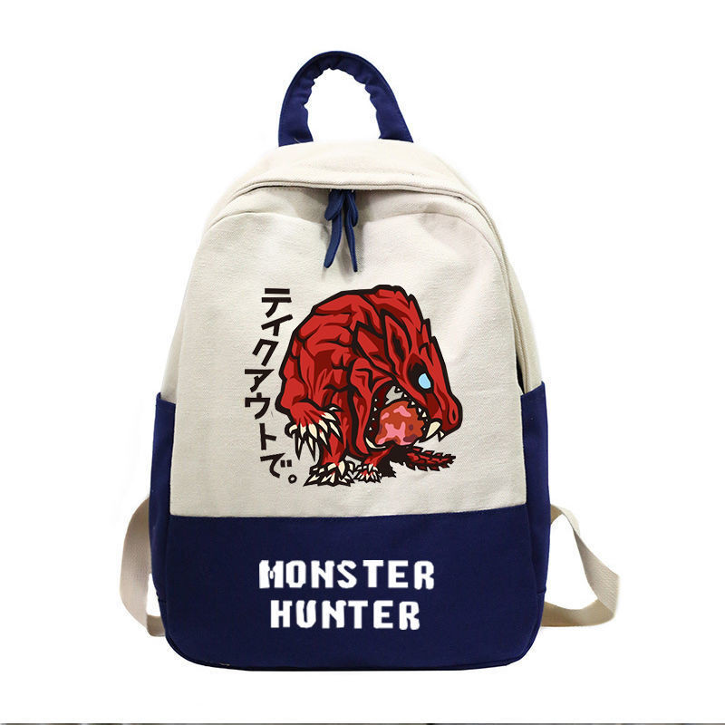 Monster Hunter Monster Hunter Anime Canvas Student Backpack Campus ...