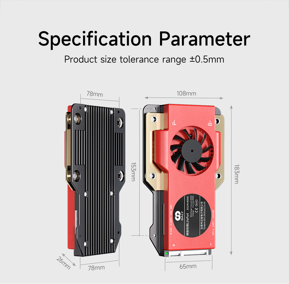 Daly Smart BMS Lifepo4/Li-ion Battery FAN 4s 12v 8s 24V 16s 48V 20S 60V ...