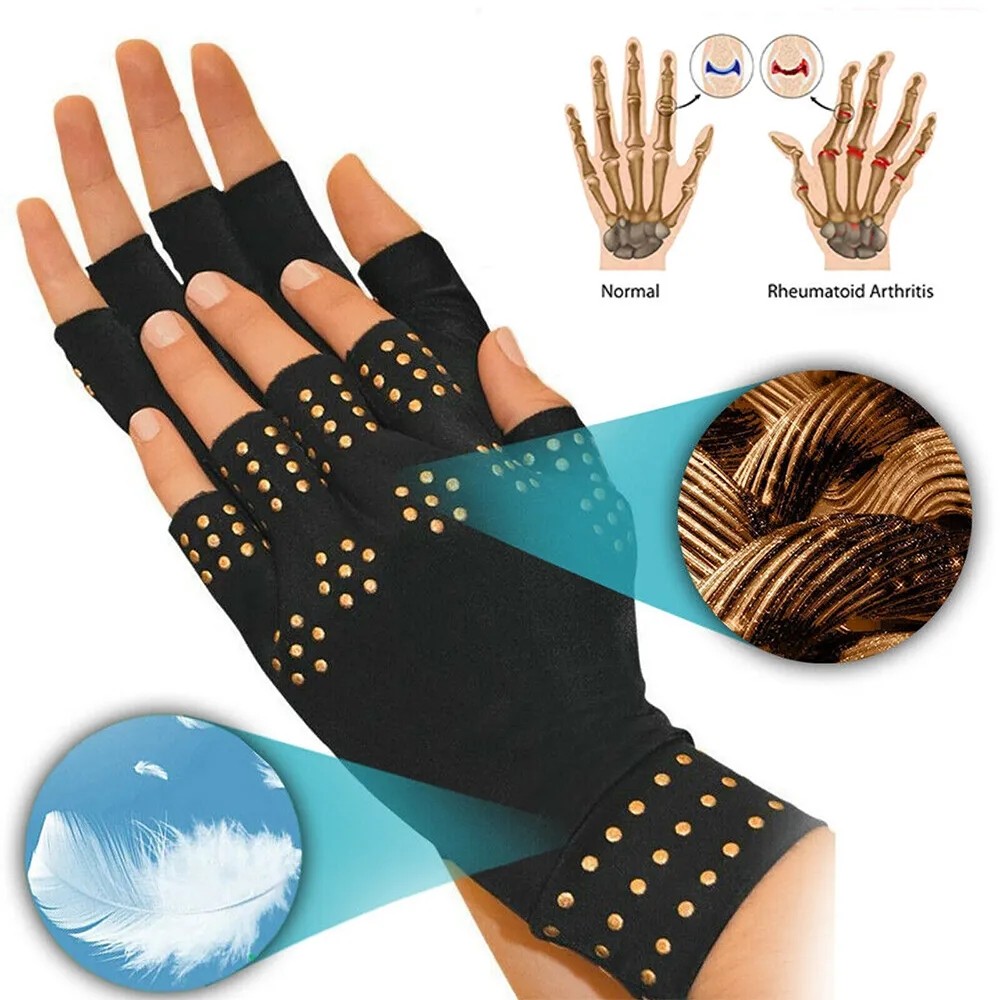 1Pair Magnetic Anti Arthritis Health Compression Therapy Gloves ...