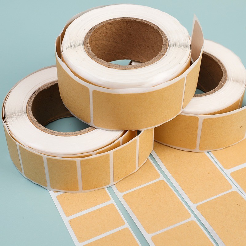 1Roll Blank Kraft Paper Stickers For Food Jar File Folder - DIY ...
