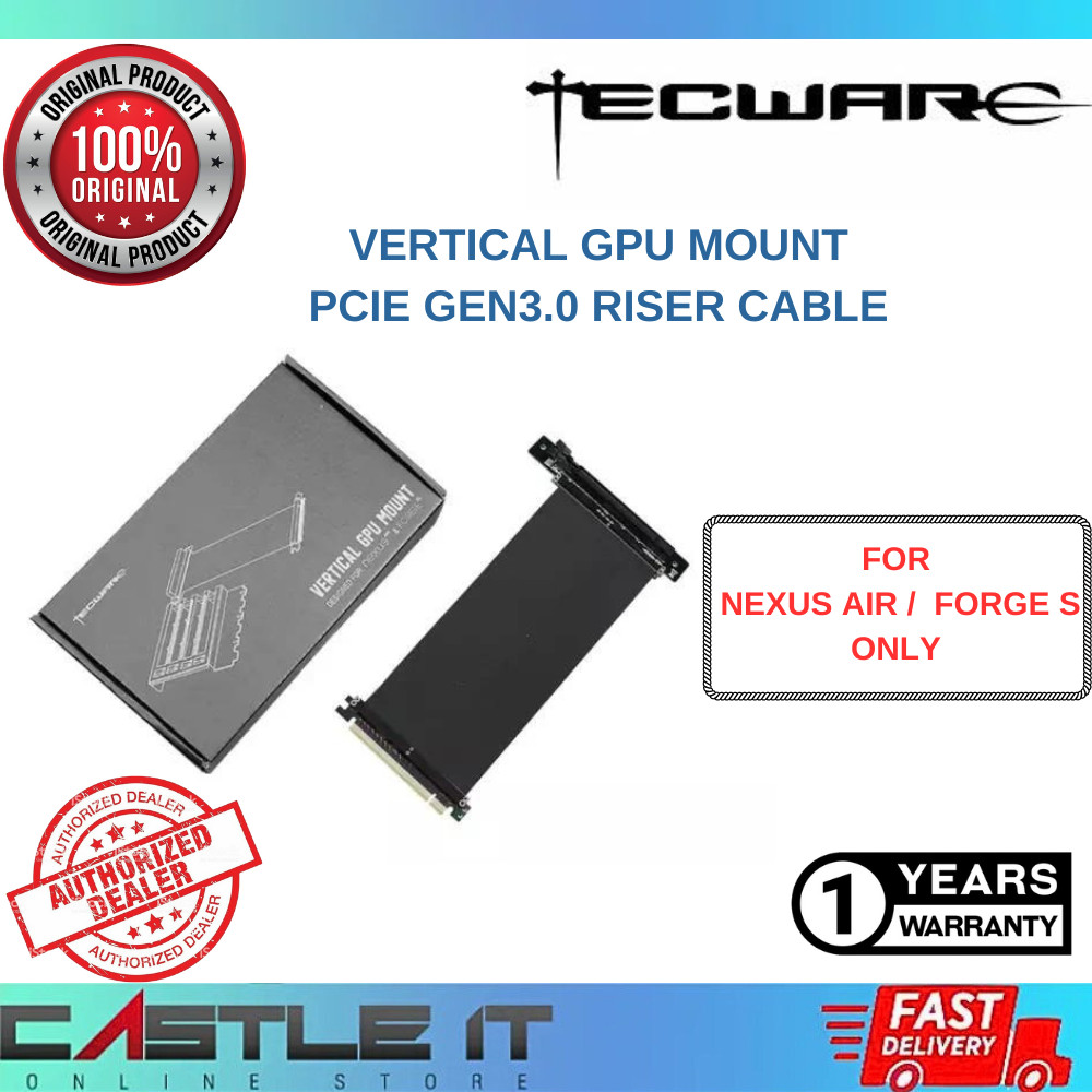Tecware Vertical GPU Mount PCIE GEN3.0 Riser Cable for NEXUS AIR ...