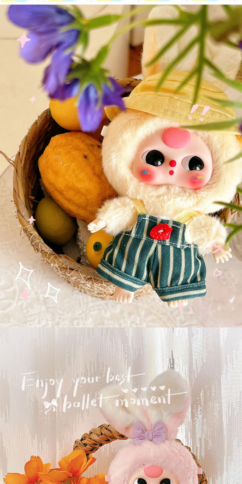 Baby Three Macaroon Bunny Series Vinyl Face Blind Box Plush | Shopee ...