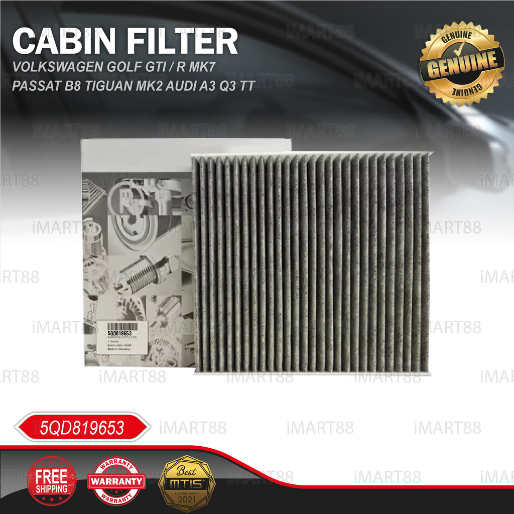 5QD819653 CABIN FILTER VOLKSWAGEN GOLF GTI-R MK7 PASSAT B8 TIGUAN MK2 ...