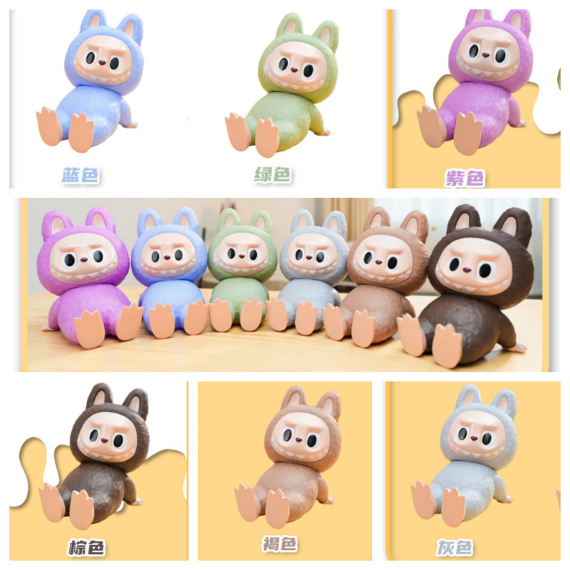 6pcs Kawaii Labubu Mobile Phone Holder Labubu Character Model Desktop ...