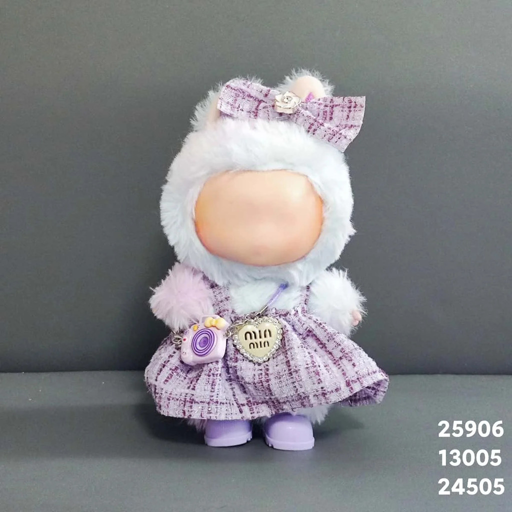 15-17cm mini doll clothes DIY for Labubu, Lafufu, Eaki, Naruto, Jujutsu ...