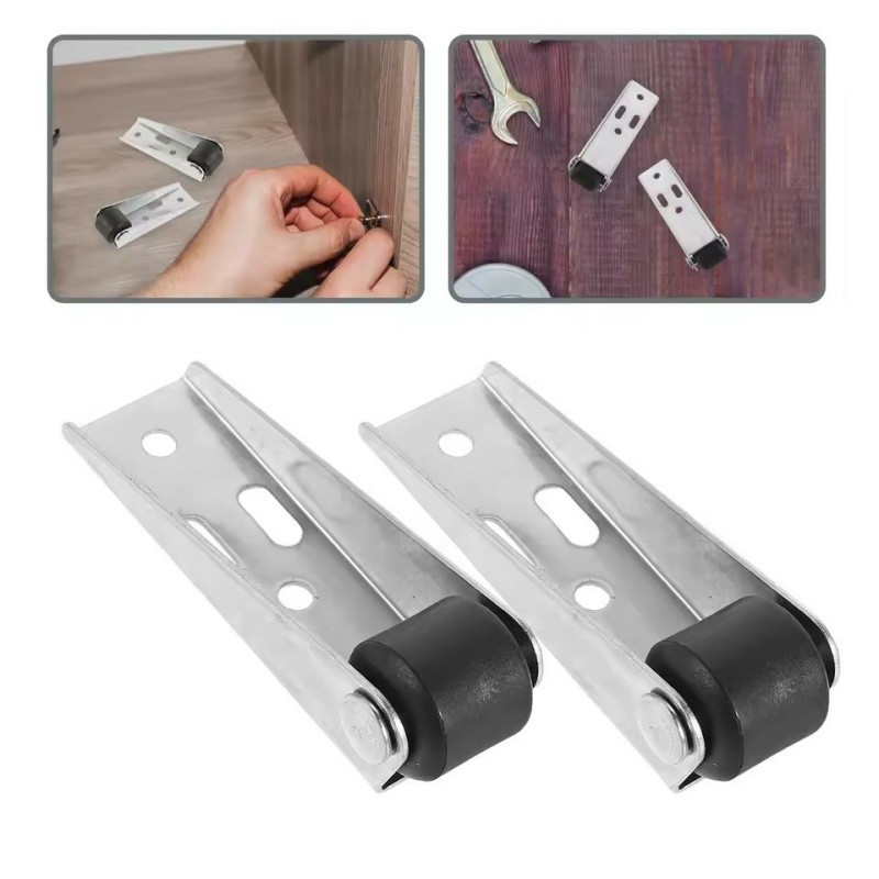 Stainless Steel Silent Swivel Casters, Side-Mounted Sliding Rollers for ...