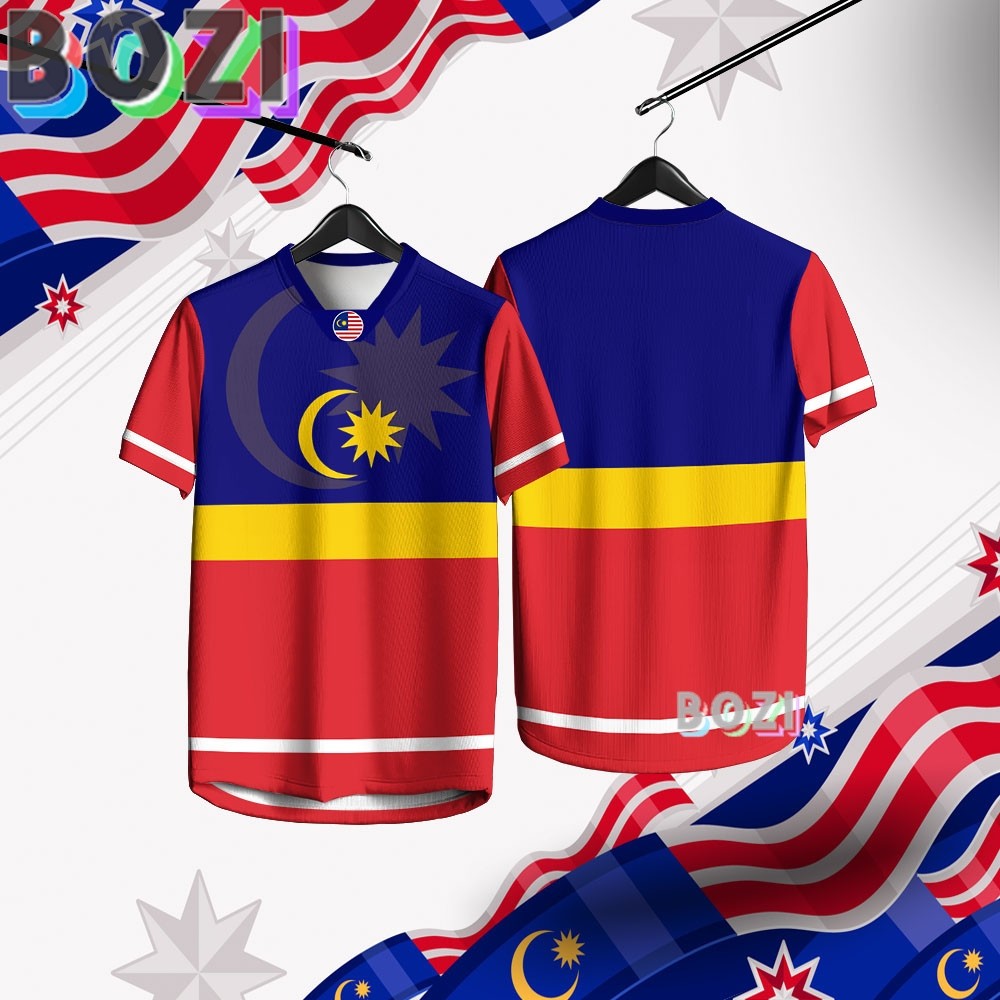 2025 New Design Baju 68th Merdeka Flag Color Scheme Malaysia Jersey ...