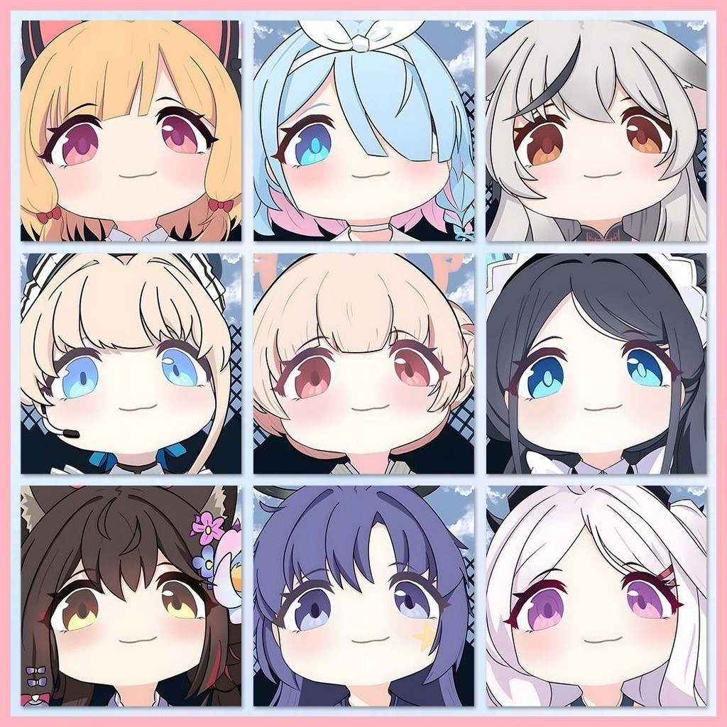 [GUYN] Sticker Blue Archive (54 Sheets) Sunaokami Shiroko Cartoon Q ...