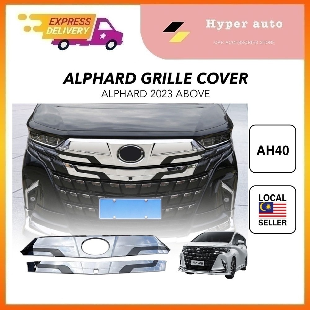 Toyota Alphard AH40 Grille cover chrome front garnish 2023 2024 ...