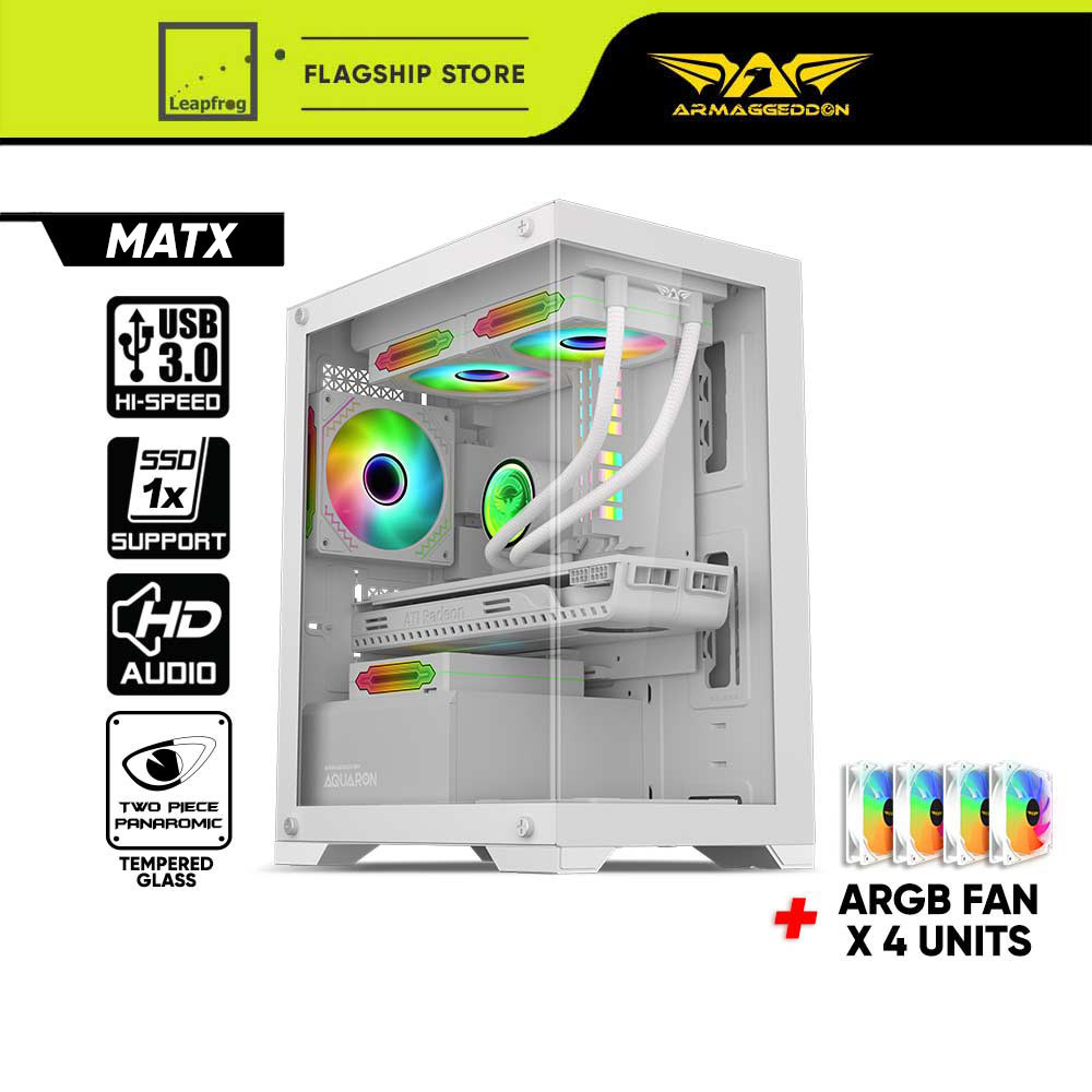 Armaggeddon Aquaron MATX Transparent view Gaming Casing Chassic PC Case ...
