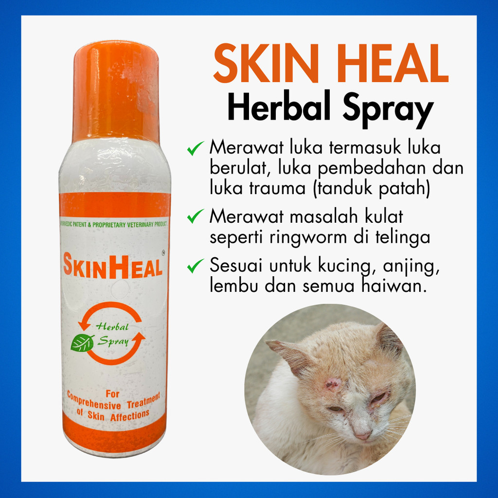 Skin Heal Herbal Spray | Spray Luka Kucing & haiwan lain/Animal Herbal ...