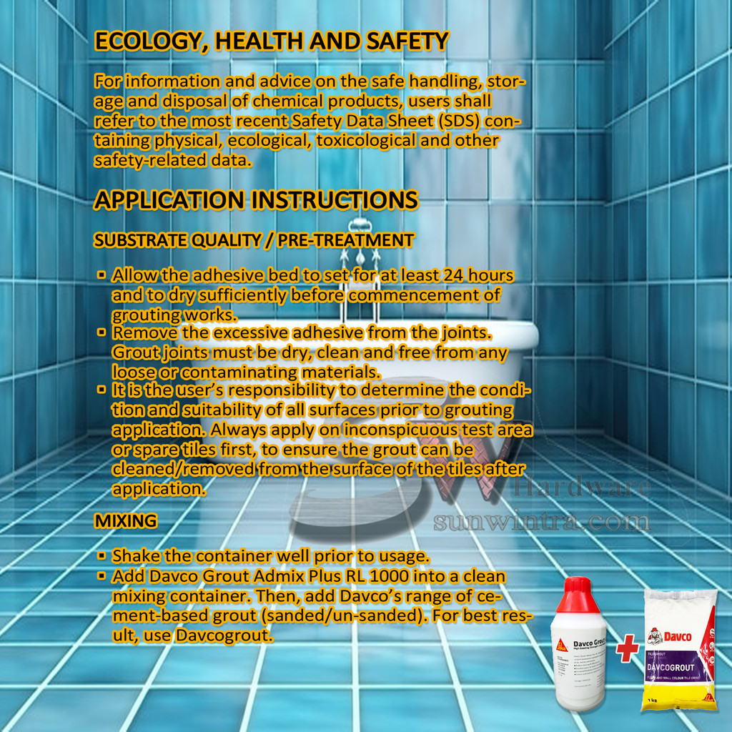 SIKA 1Litre Davco RL1000 Grout Admix Plus - High Bonding Strength Latex ...