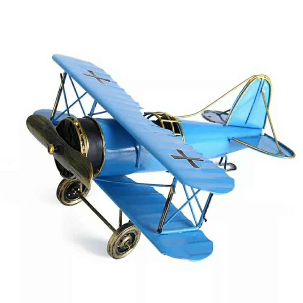 Retro model airplane, World War I airplane model, color airplane, tin ...